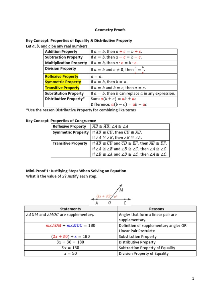 Geometry Review Sheet | PDF | Angle | Space