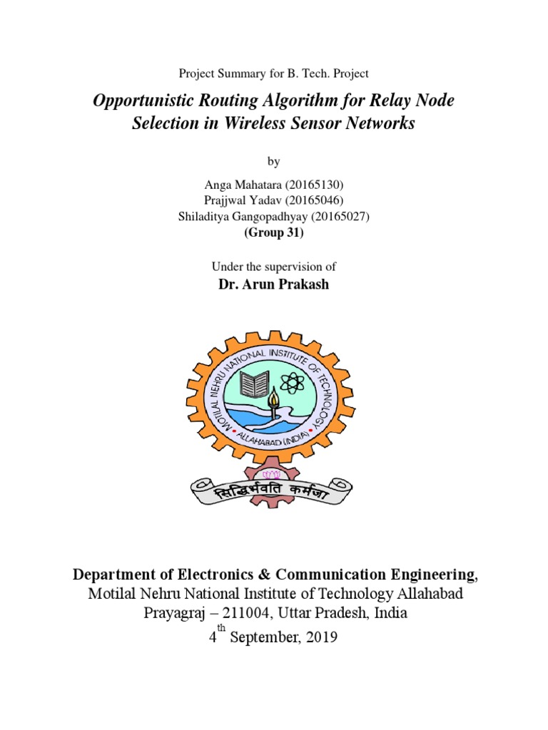 Opportunistic Routing Algorithm For Relay Node Selection In Wireless Sensor Networks Pdf 6263