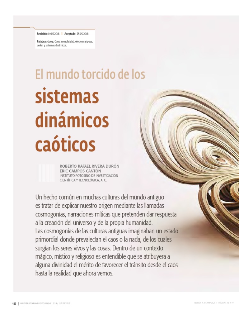 Sistemas Dinamicos Complejos | PDF | Teoría del caos | Teoría de sistemas