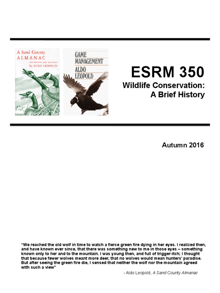 History of Wildlife Conservation | PDF | Conservation Biology | Ecology