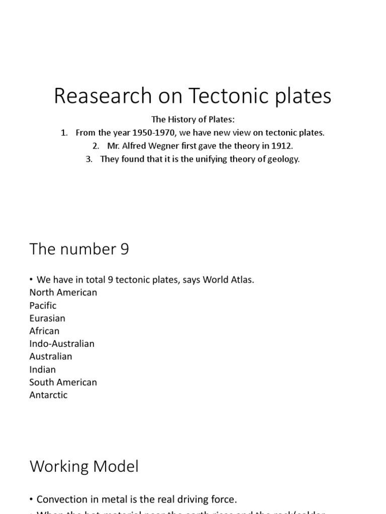 Overview of Tectonic Plates and Theories | PDF