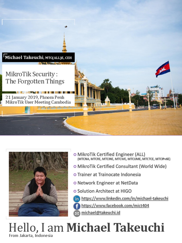 Mikrotik Security: The Forgotten Things: Michael Takeuchi | PDF | File Transfer Protocol ...