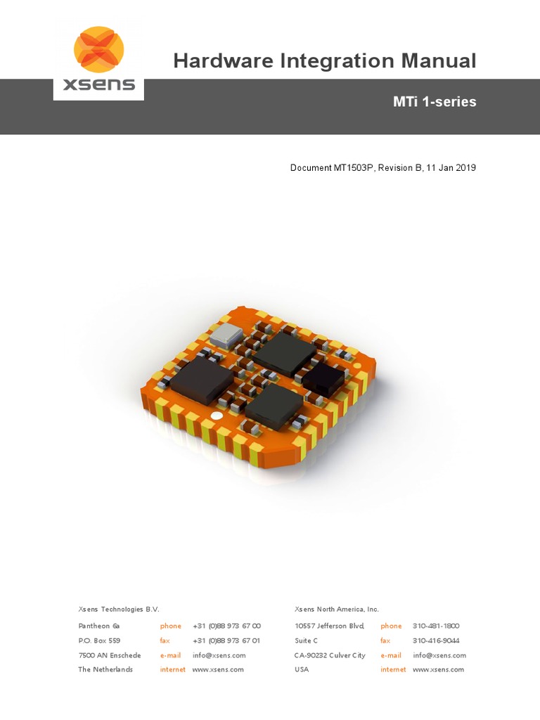 Hardware Integration Manual MTi-1-Series | PDF | Electrostatic ...