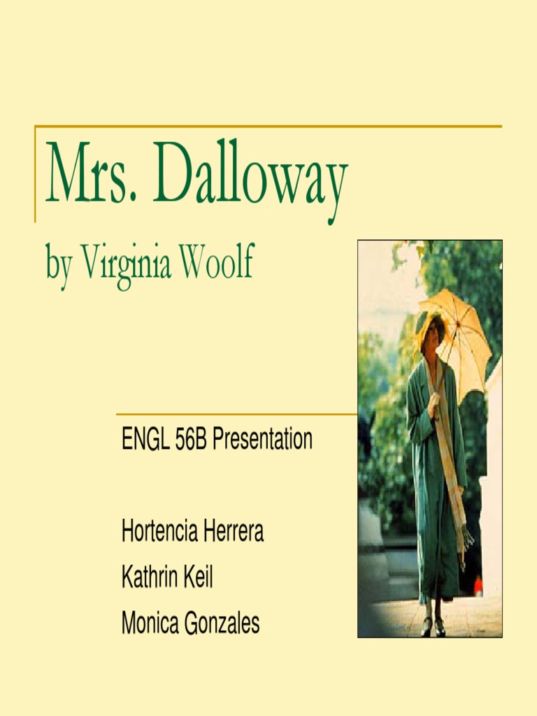 Mrs. Dalloway: by Virginia Woolf | PDF | Mrs Dalloway | Virginia Woolf