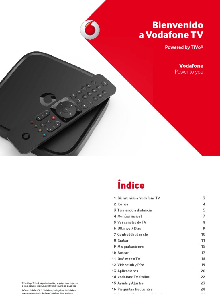 Guia Vodafonetv | PDF | Televisión | Control remoto