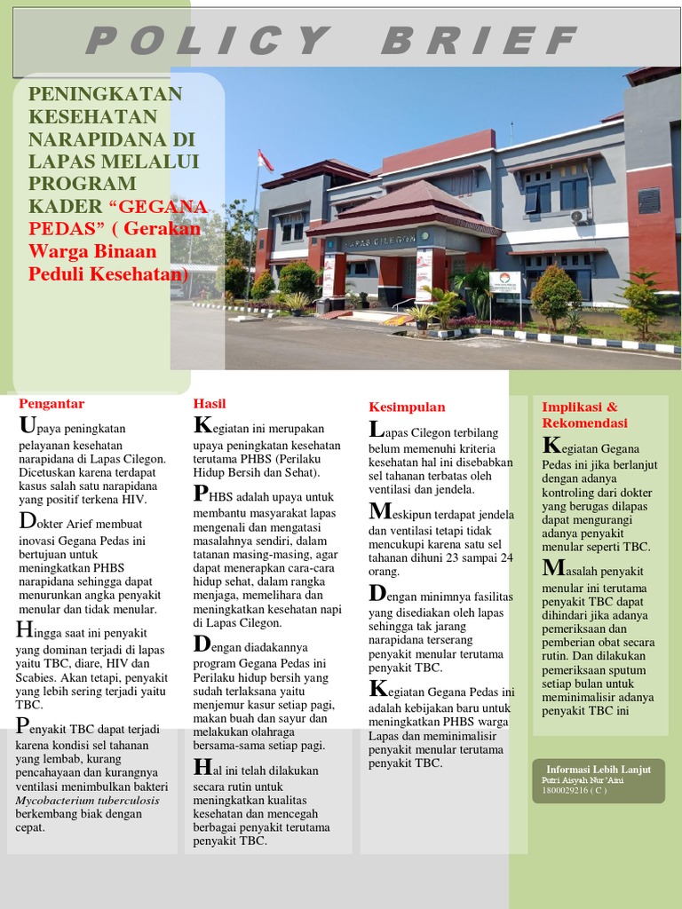 Contoh Policy Brief Kesehatan | PDF