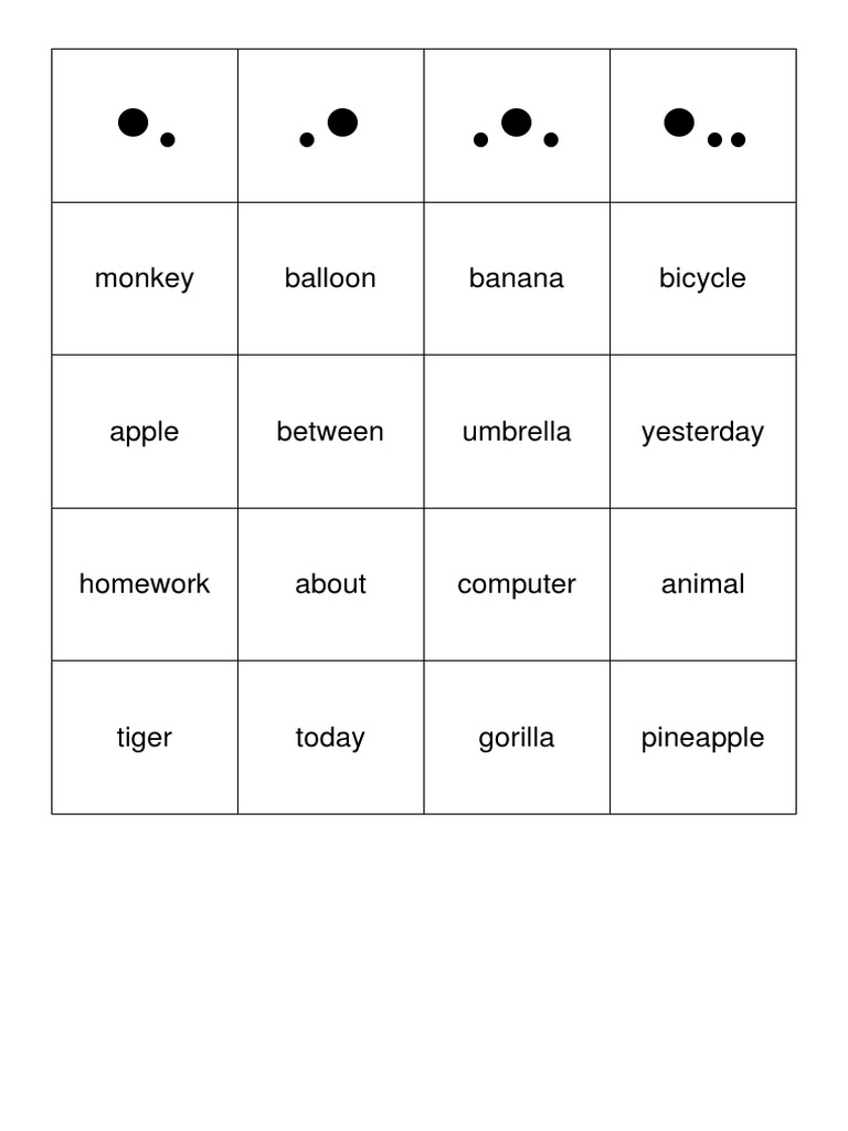 Word Stress Cards | PDF