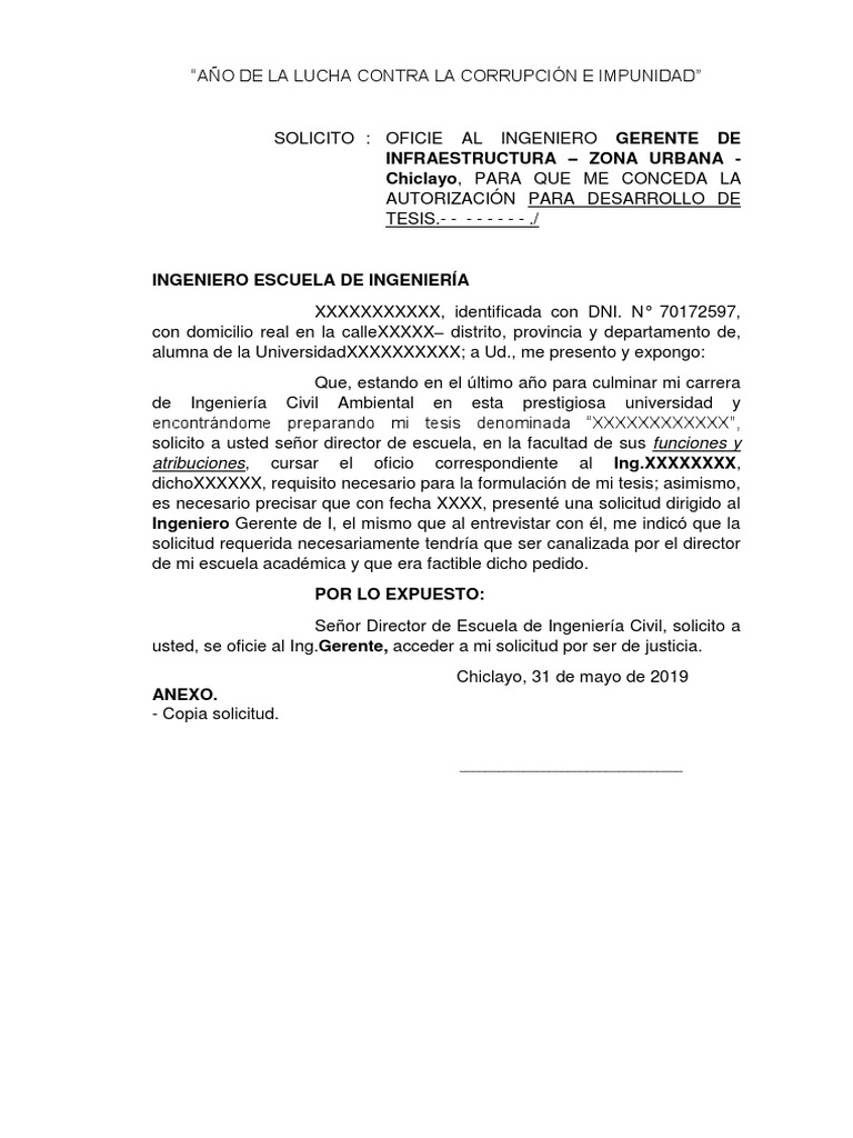 Modelo de Solicitud | PDF