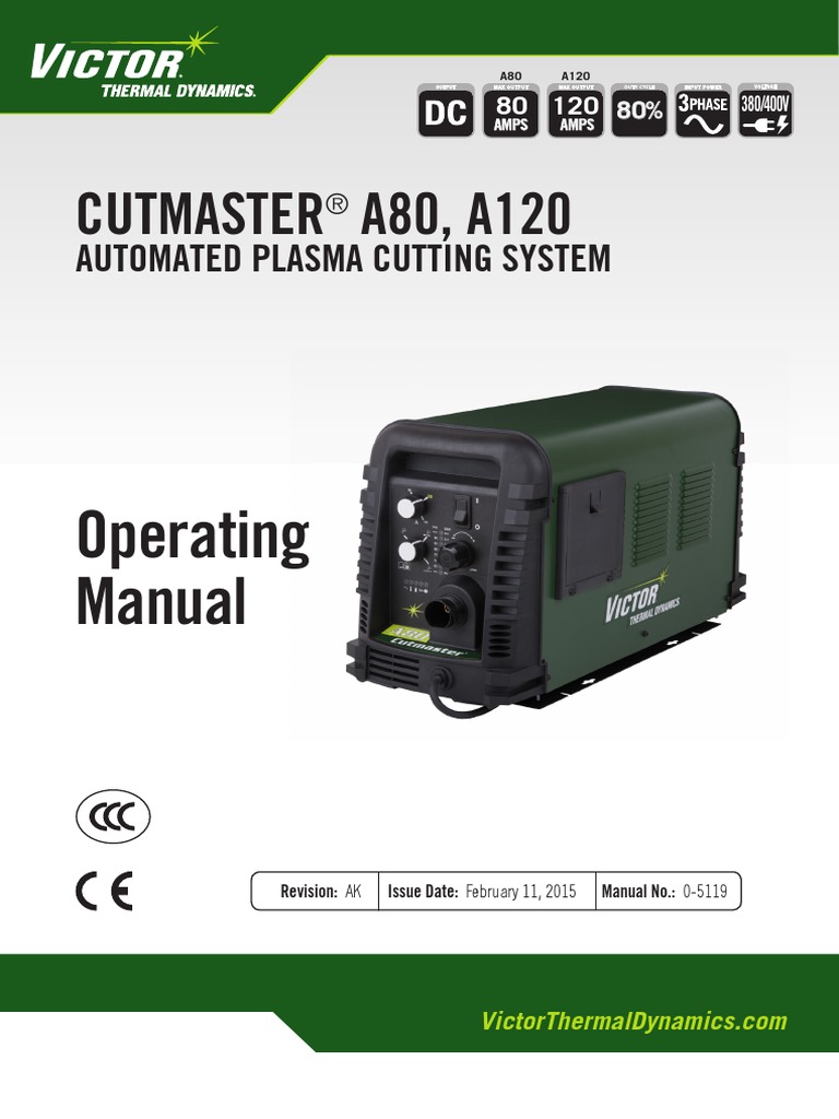 Cutmaster A80, A120: Operating Manual | PDF | Electromagnetic ...