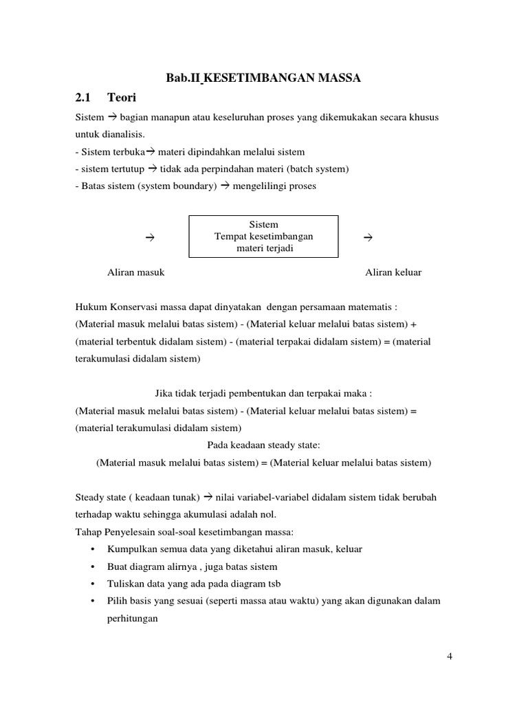 Bab02 Neraca Massa | PDF | Sains & Matematika