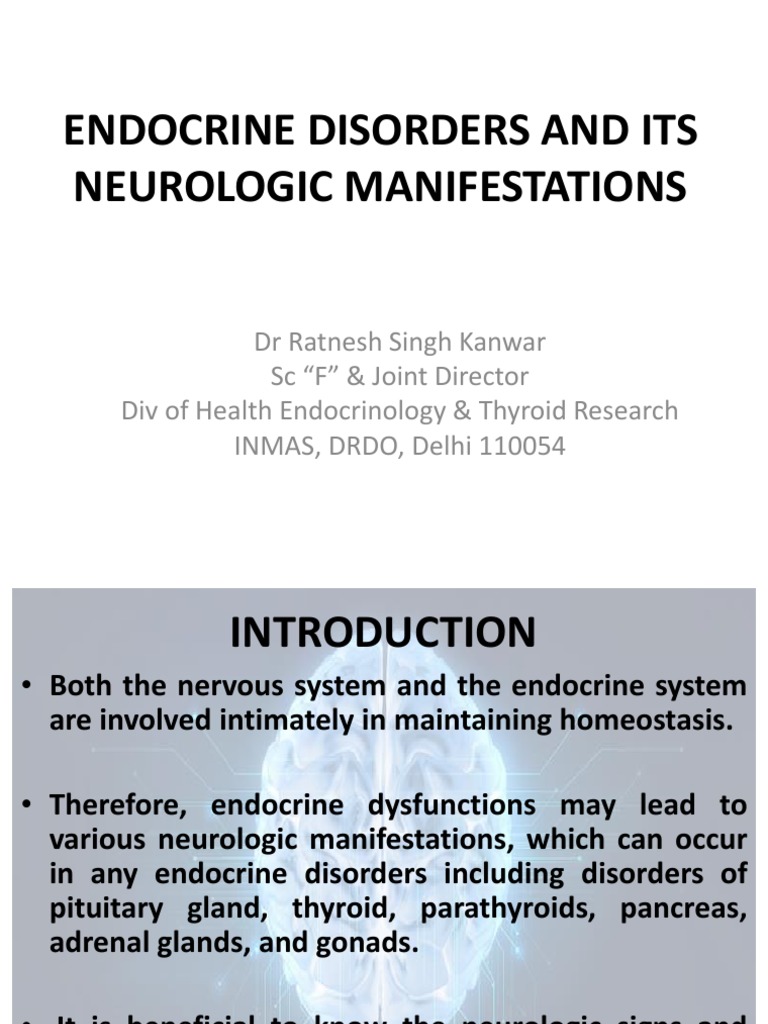 Endocrine Disorders and Its Neurologic Manifestations | PDF | Endocrine ...