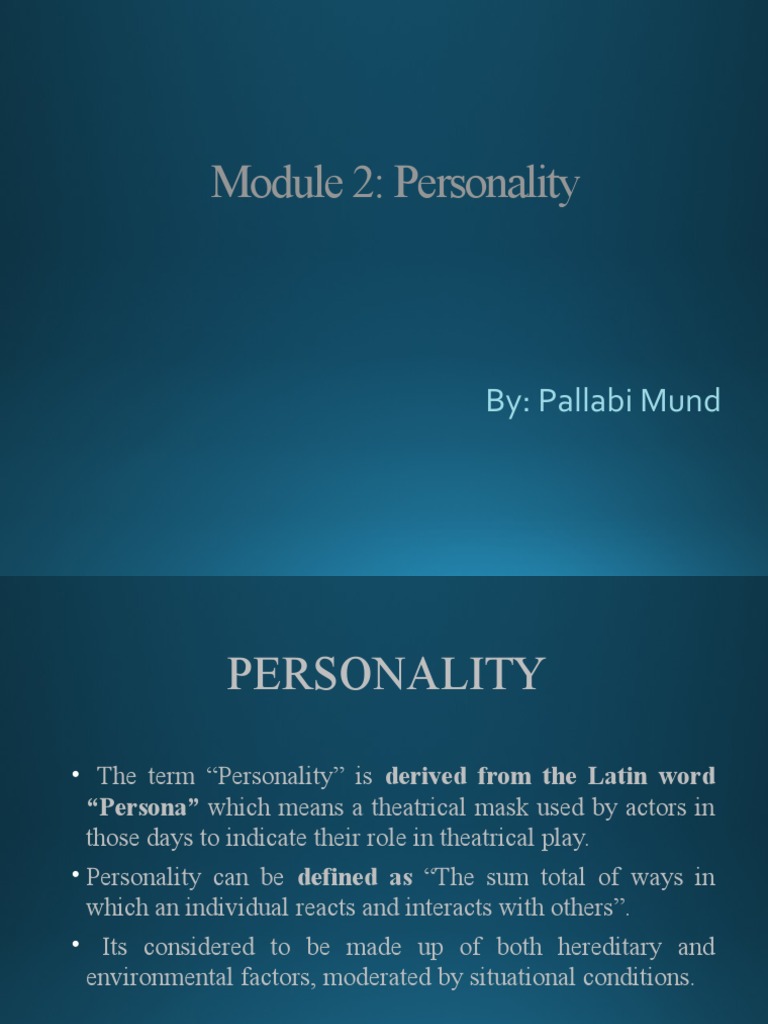 OB-Module 2.2 - Personality and Values | PDF | Personality Psychology ...
