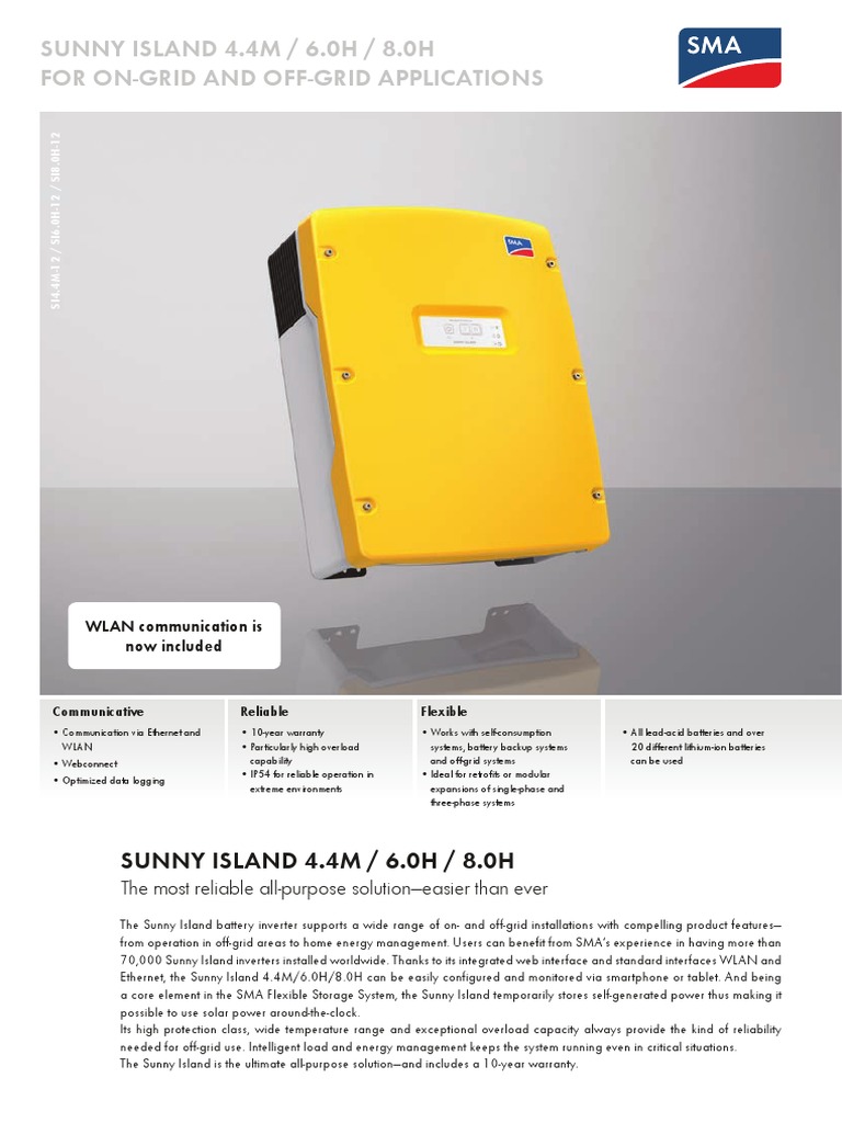 Sunny Island Inverters Overview | PDF | Power (Physics) | Solar Energy