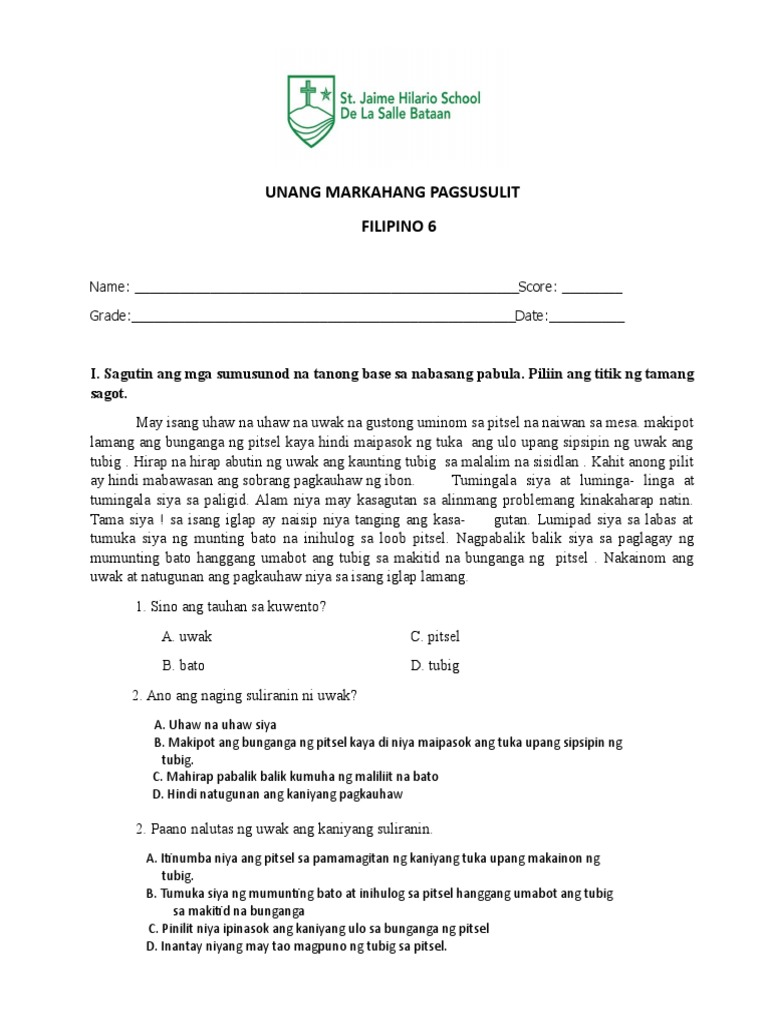 first-periodical-test-grade-6