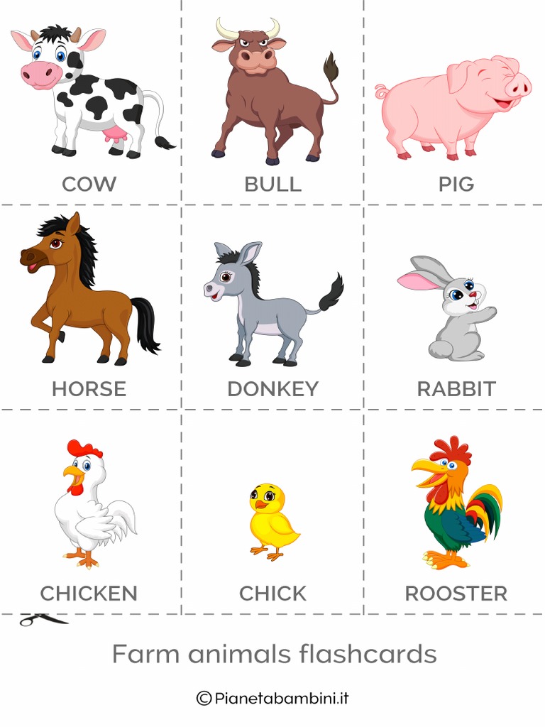 Farm Animals Flashcards | PDF