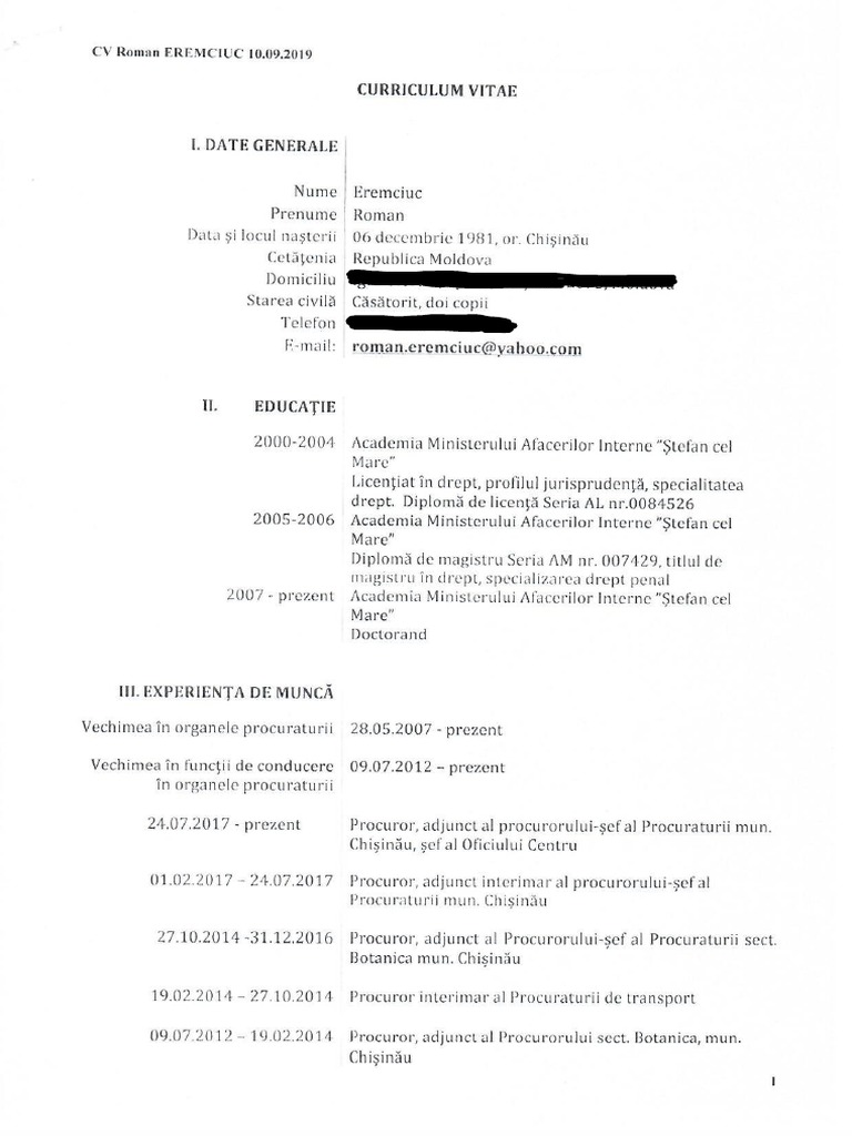 CV Roman Eremciuc 13.09.2019 | PDF