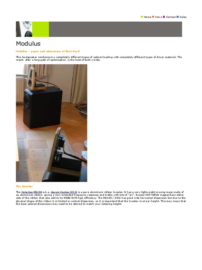Humble Homemade Hifi - Modulus | PDF | Units Of Measurement | Physical ...