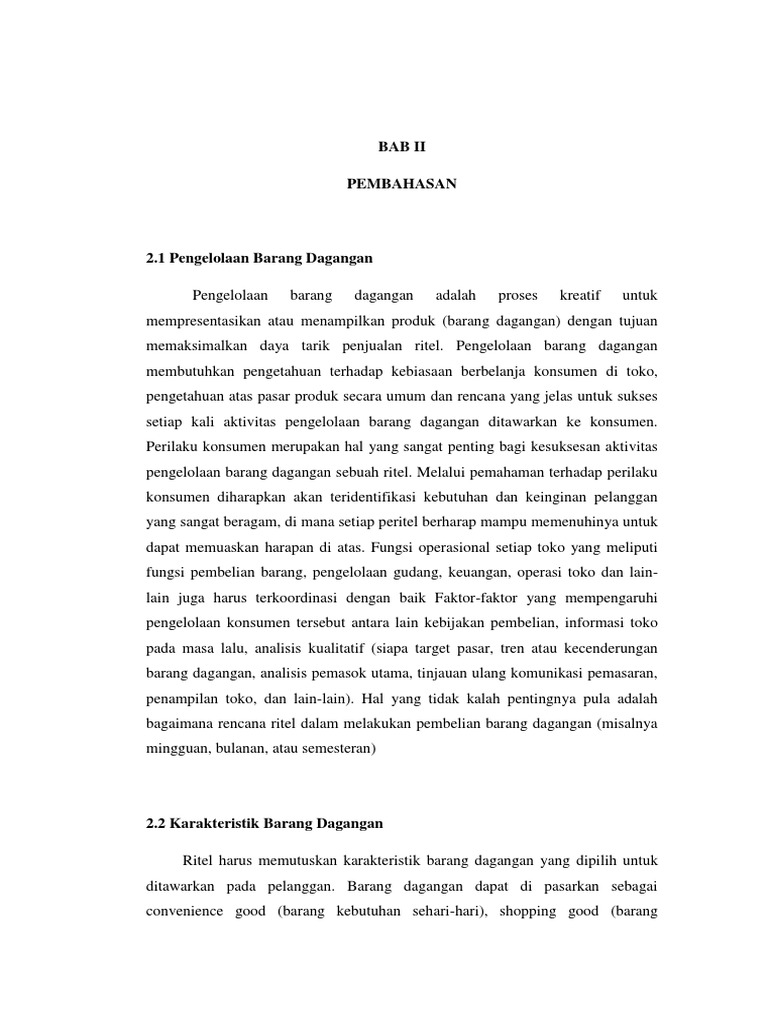 Kelompok 8 BAB II Perencanaan Dan Pengelolaan Barang Dagangan | PDF ...