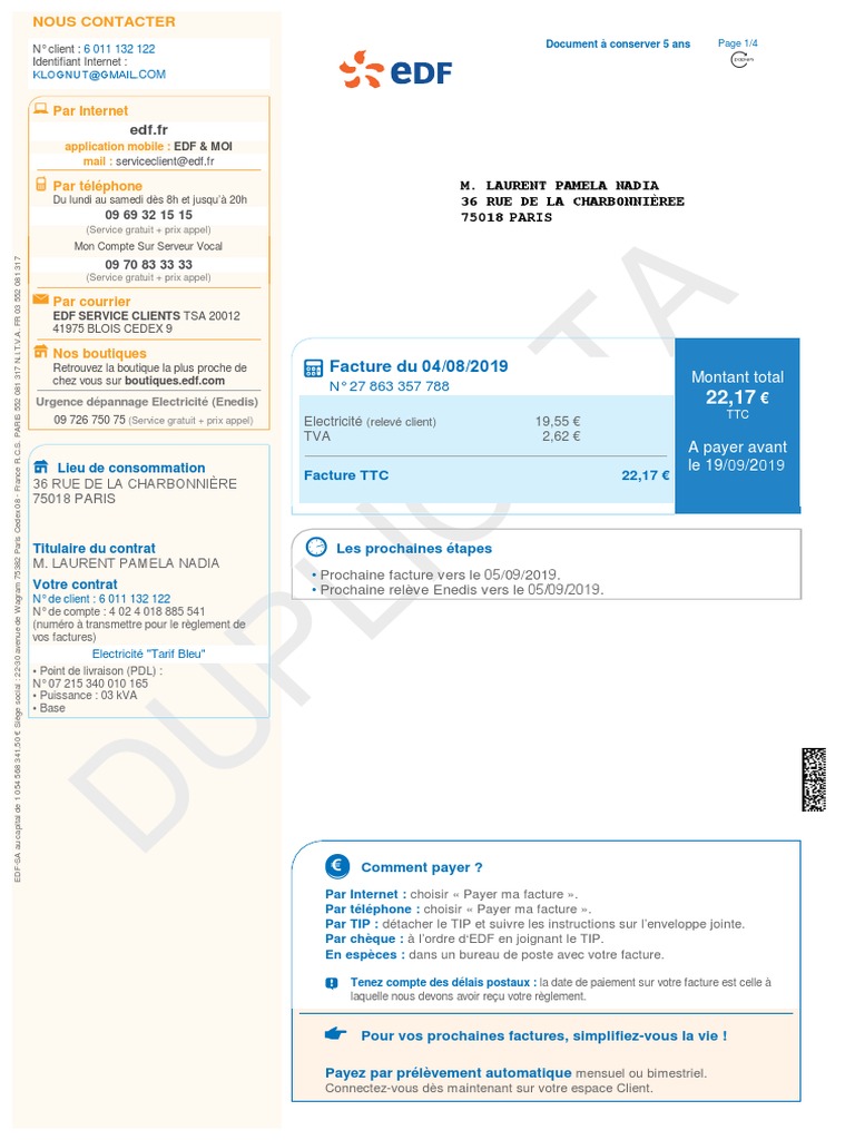Facture | PDF | Taxe sur la valeur ajoutée | Facture