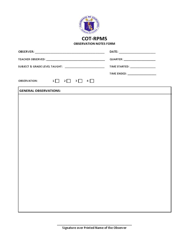 Cot-Rpms: General Observations | Download Free PDF | Curriculum | Learning
