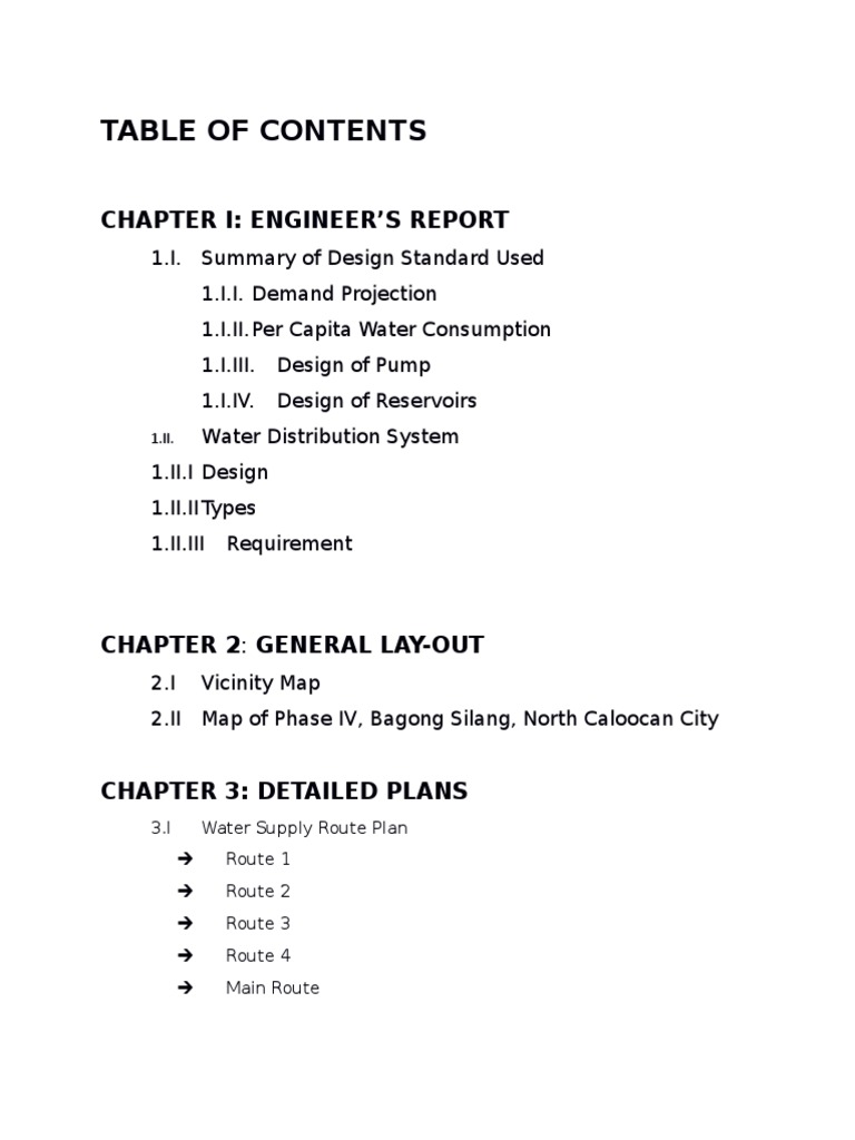 Chapter I: Engineer'S Report: 3.I Water Supply Route Plan Route 1 Route ...