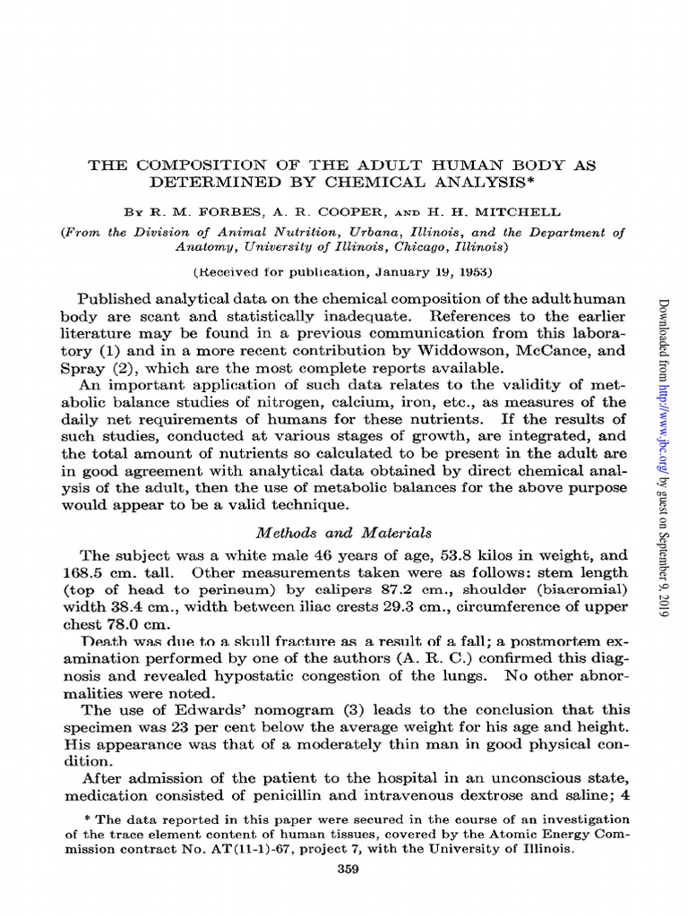 J. Biol. Chem.-1953-Forbes-359-66 | PDF | Human Body | Muscle