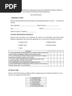 Survey Questionnaire - Disaster Awareness and Preparedness - Sti | PDF ...