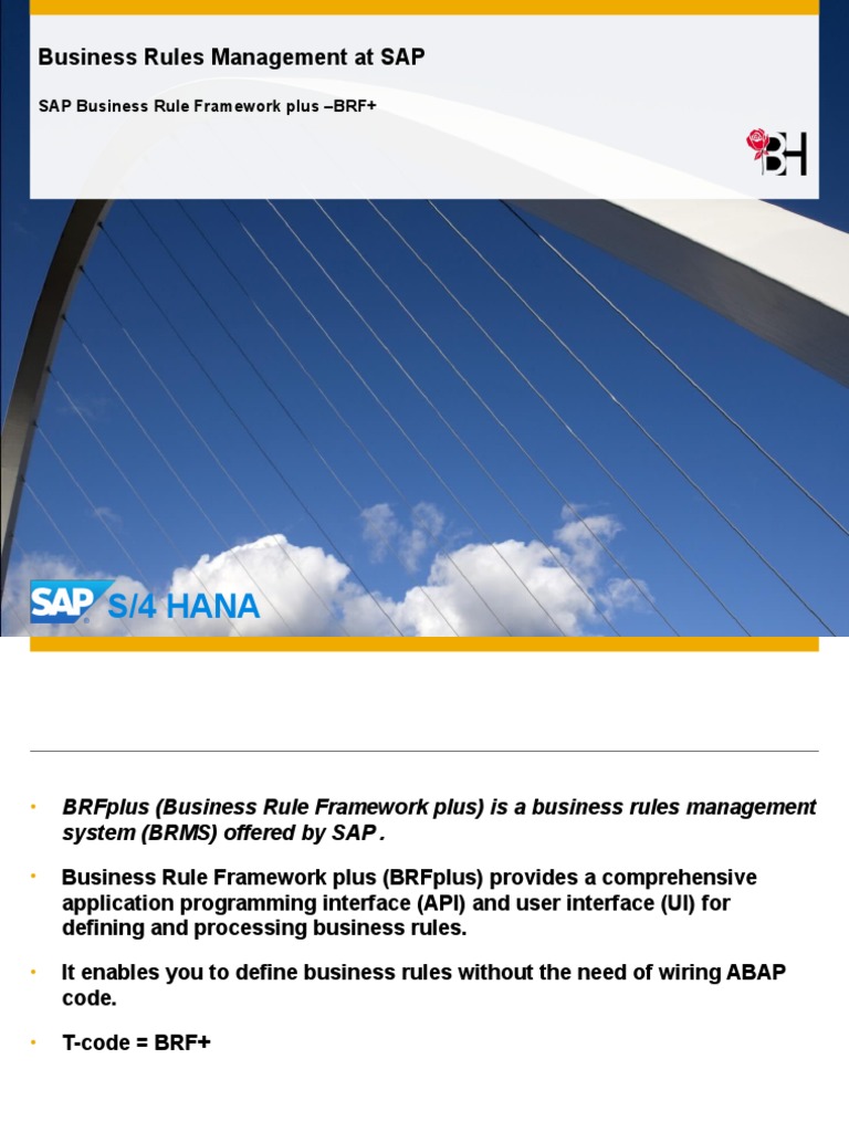 S/4 Hana: Business Rules Management at SAP | PDF