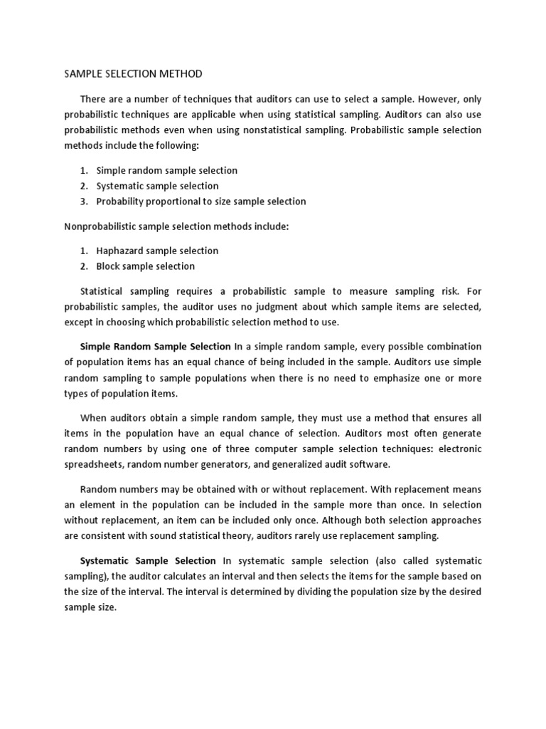 Audit 2 CH 15 Bag 3-4 | PDF | Randomness | Sampling (Statistics)