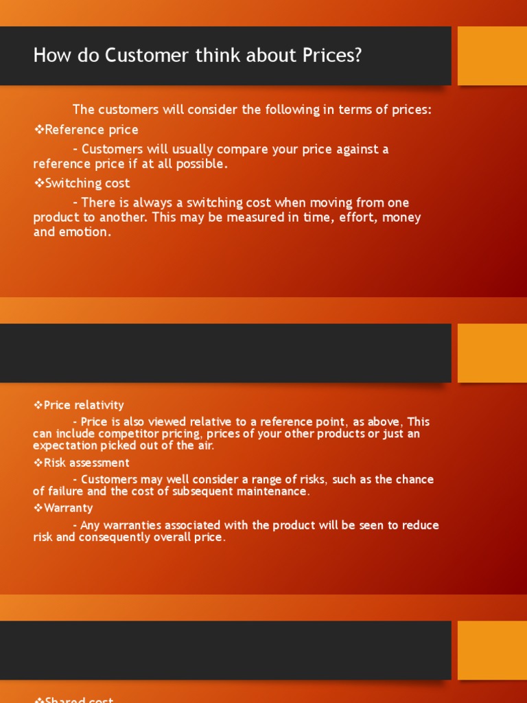 How Do Customer Think About Prices? | PDF | Pricing | Marketing