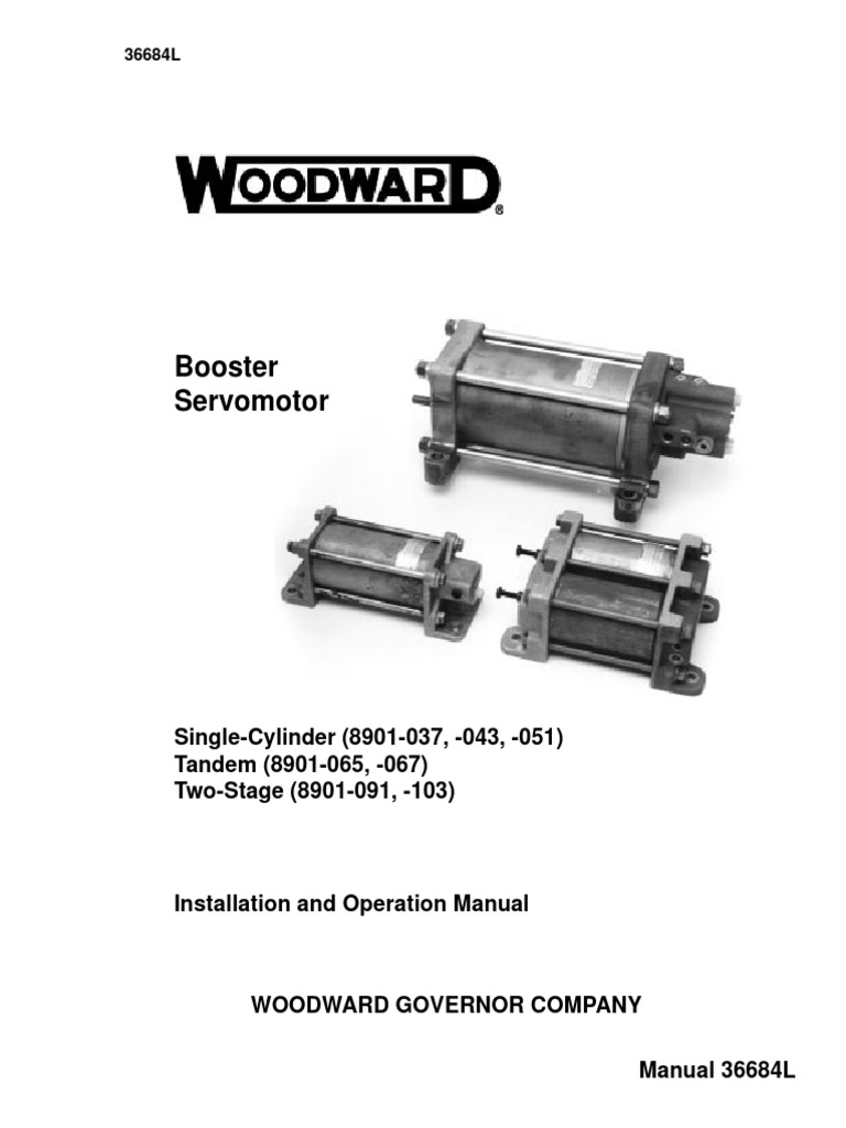 woodward servo manual | Valve | Piston