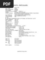 Basic Princess Ship Particulars | PDF | Ships | Tonnage