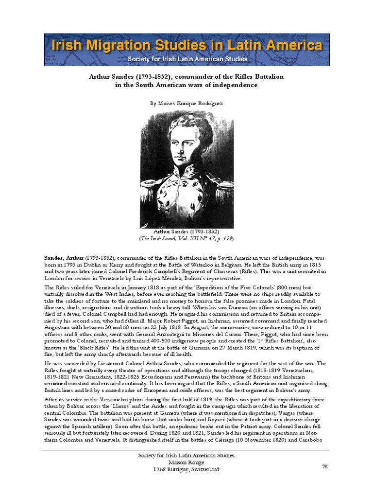 History of Arthur Sandes and The Rifles Battalion PDF | PDF | Military ...