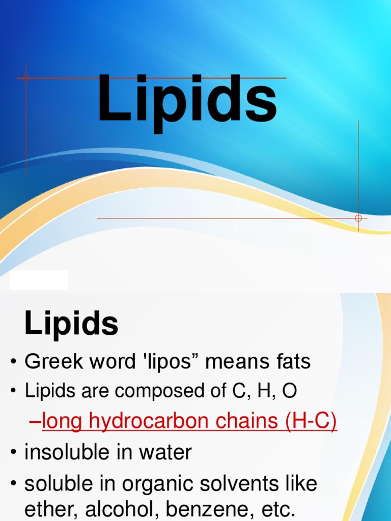 Lipids Report | Download Free PDF | Lipid | Fat