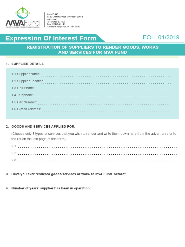 Expression of Interest Registration Form | PDF | Computing And ...