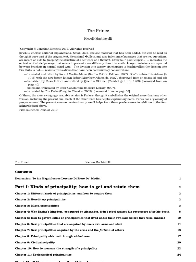 Machiavelli 1532 Part 2 | PDF | The Prince | Mercenary