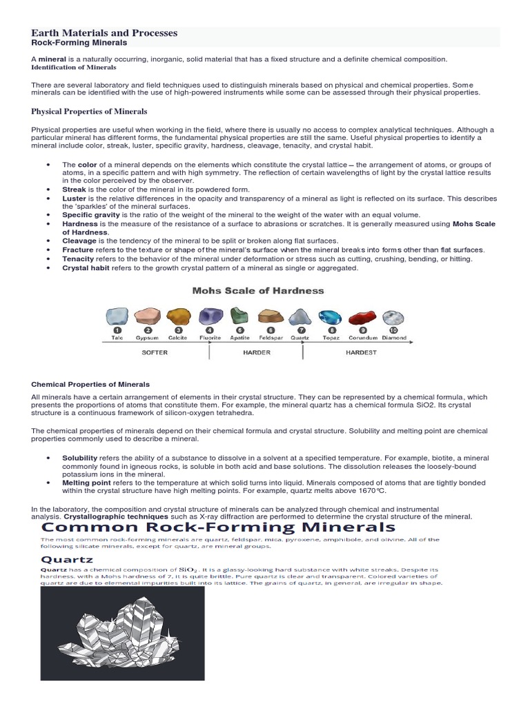 Earth Materials and Processes | PDF | Igneous Rock | Plate Tectonics