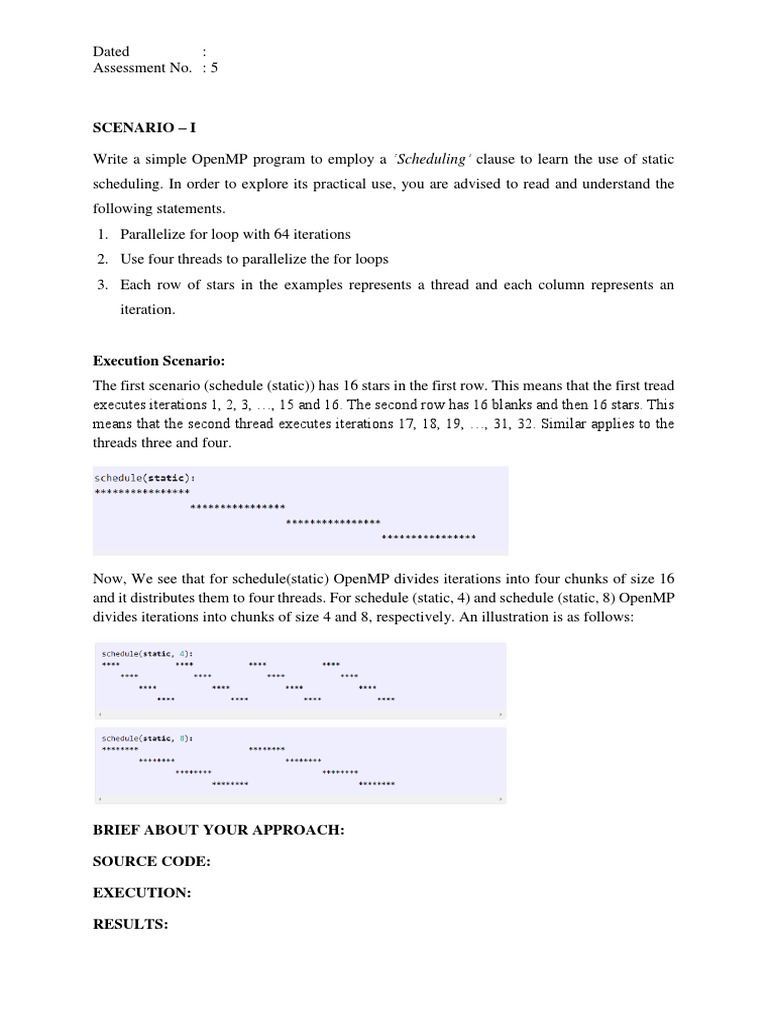 OpenMP static and dynamic scheduling for loops | PDF