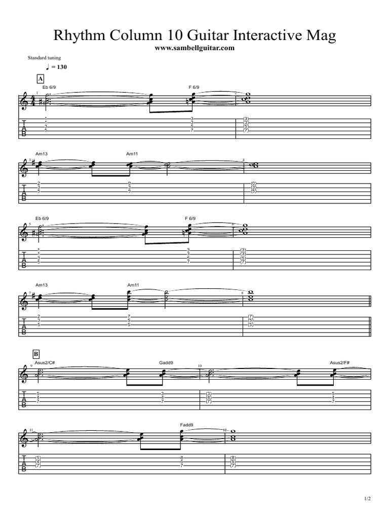 GI65 SB Rhythm Concepts | PDF | Guitar Family Instruments | Guitars