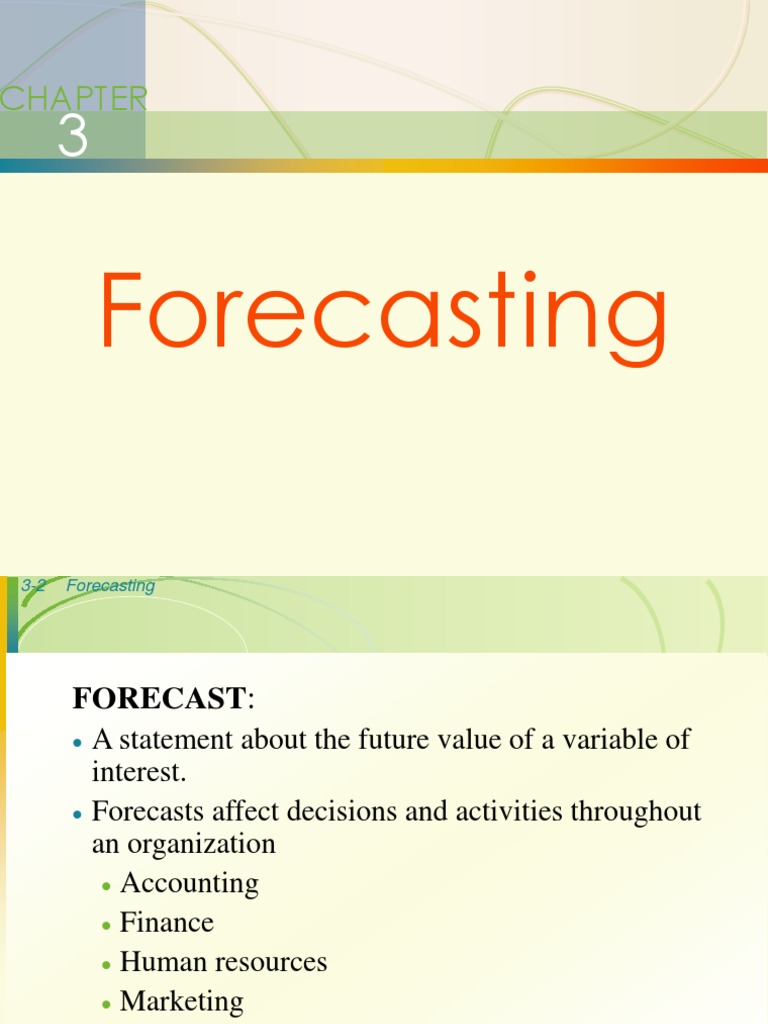 Chapter 3 Forecasting | PDF | Forecasting | Errors And Residuals