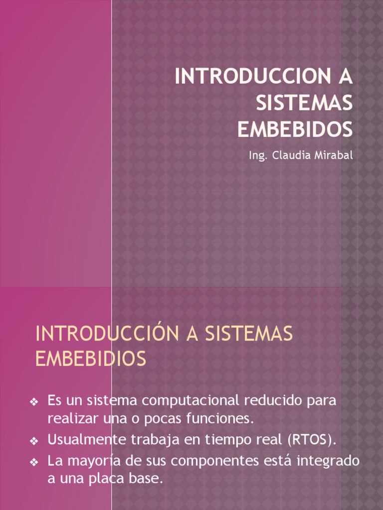 Introduccion A Sistemas Embebidos PDF | PDF