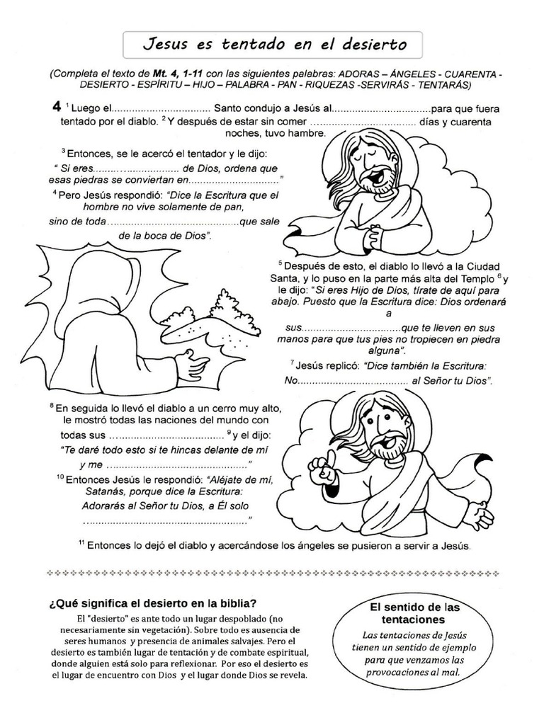 Ficha Jesus Ene El Desierto | PDF