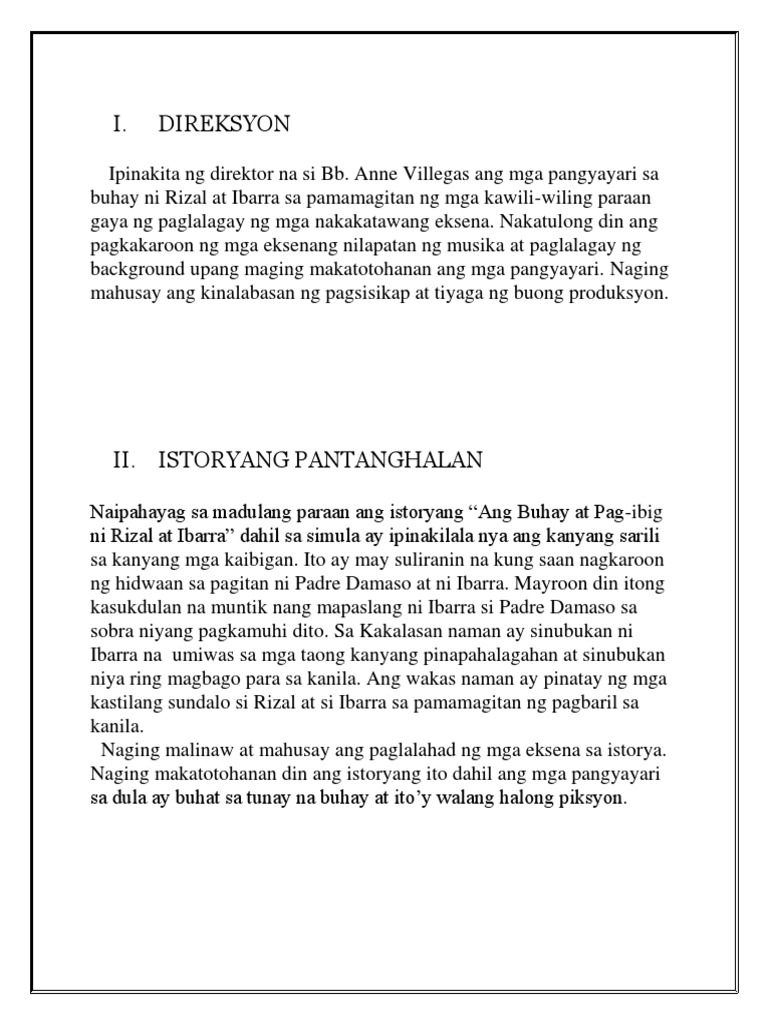 Suring Pantanghalan Noli Me Tangere | PDF