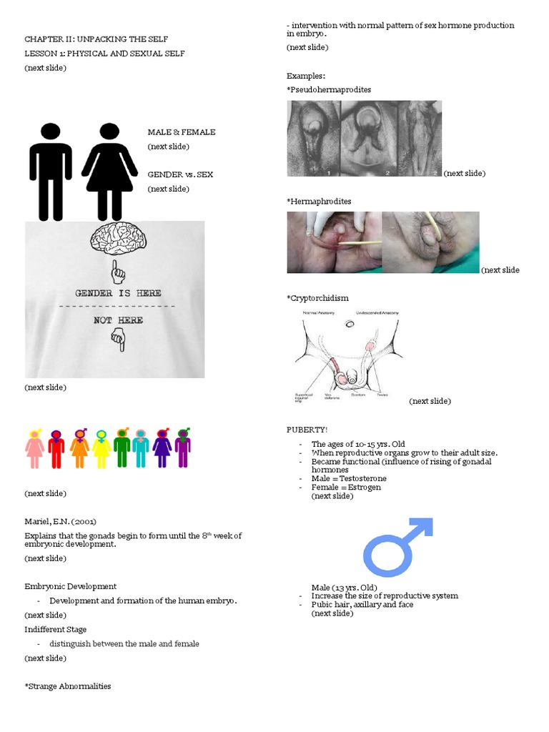 Distinguish Between The Male and Female | PDF | Vagina | Puberty