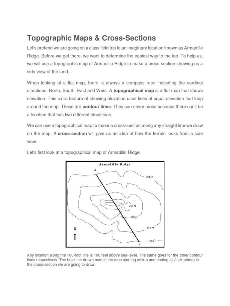 Topographic Maps & Cross-Sections | PDF | Teaching Methods & Materials