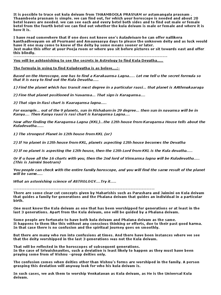 Kul | PDF | Planets In Astrology | Hindu Mythology