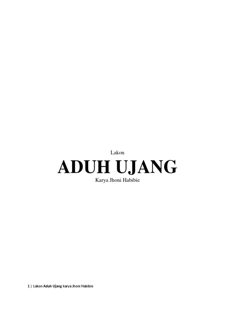 Naskah Aduh Ujang | PDF
