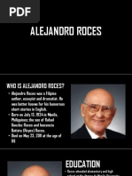 Life and Works of Alejandro Roces | PDF