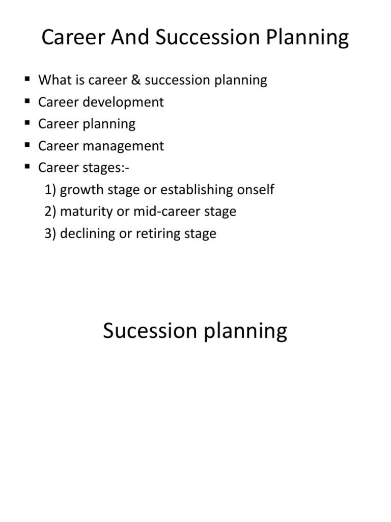 Career and Succession Planning | PDF | Succession Planning | Turnover ...