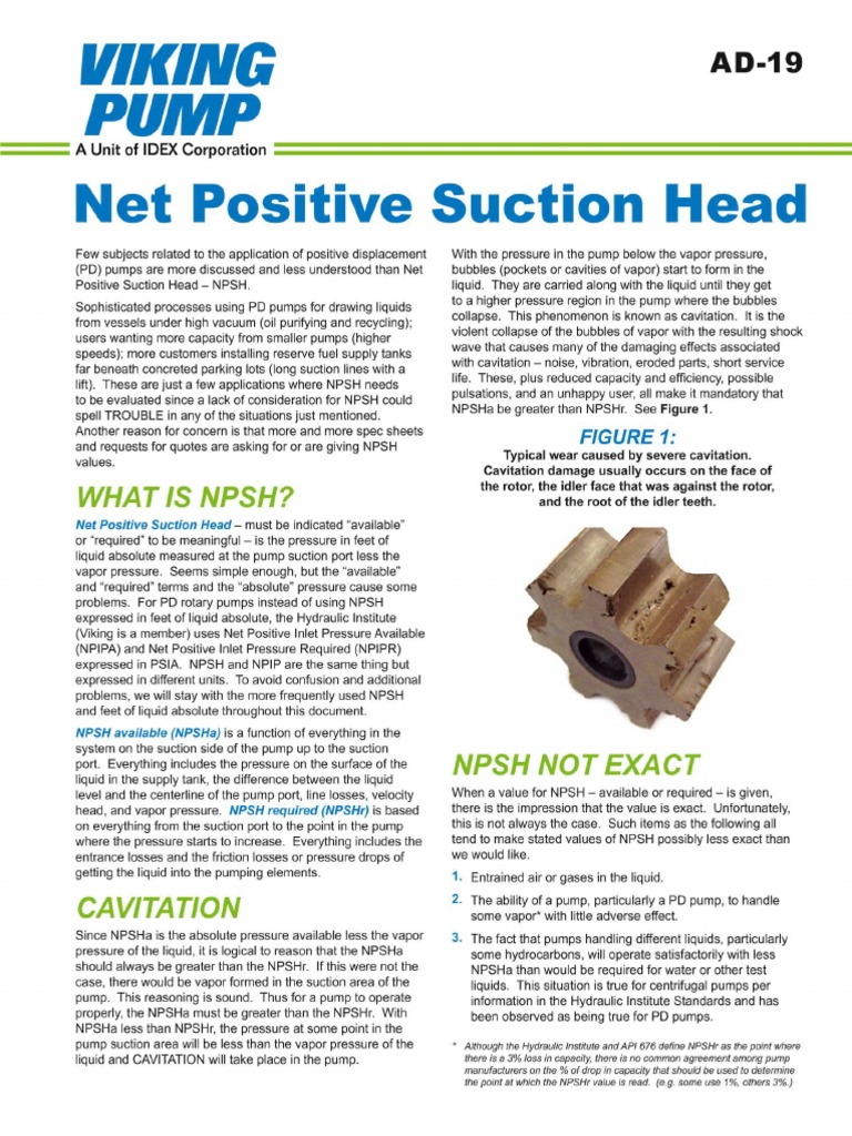 Ad 19 NPSH PDF | PDF